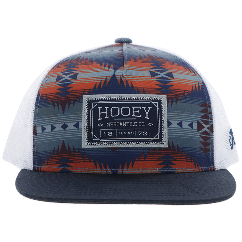 "Doc" Hat Navy/White Aztec w/Rectangle Patch