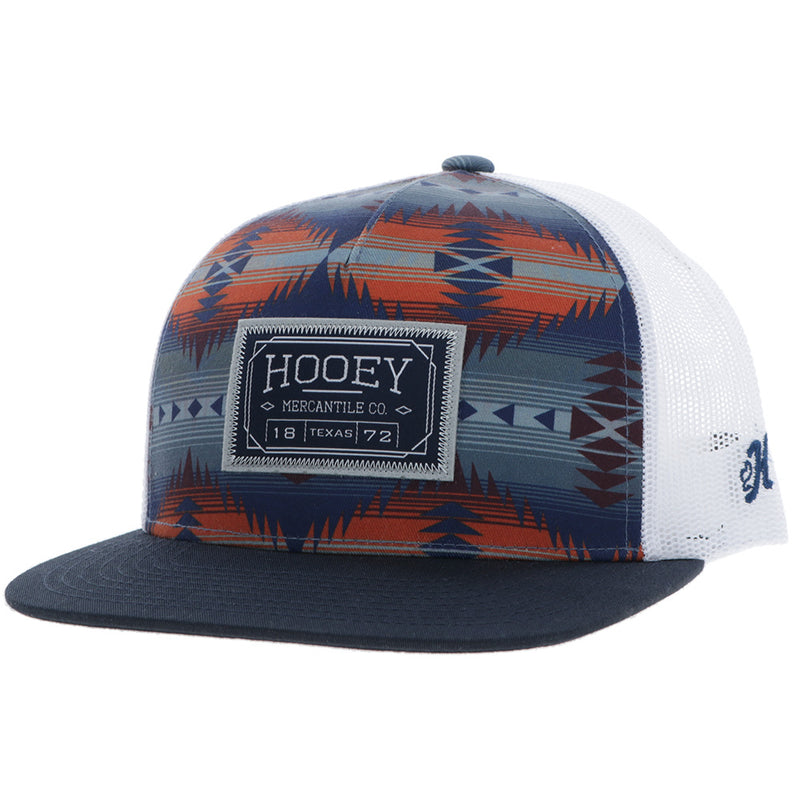 "Doc" Hat Navy/White Aztec w/Rectangle Patch