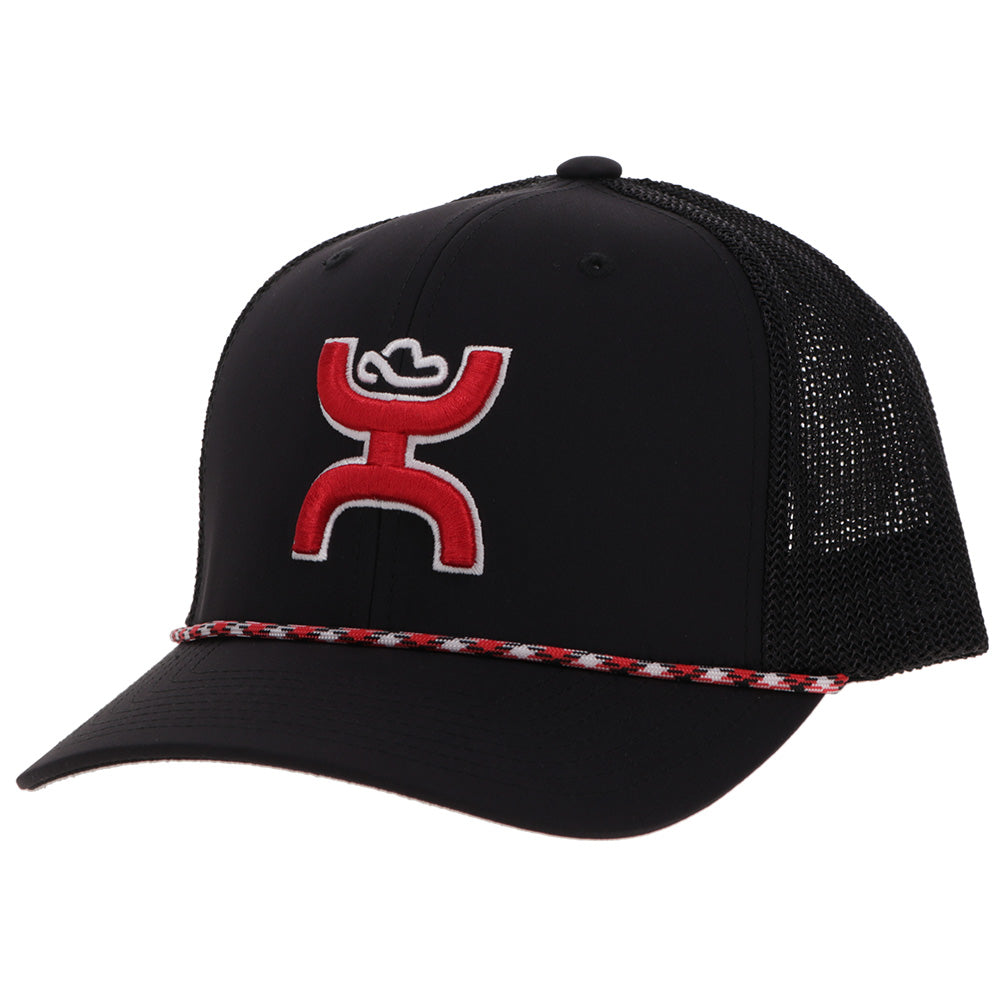 "Sterling" Hooey Hat Black w/White & Red Hooey Logo