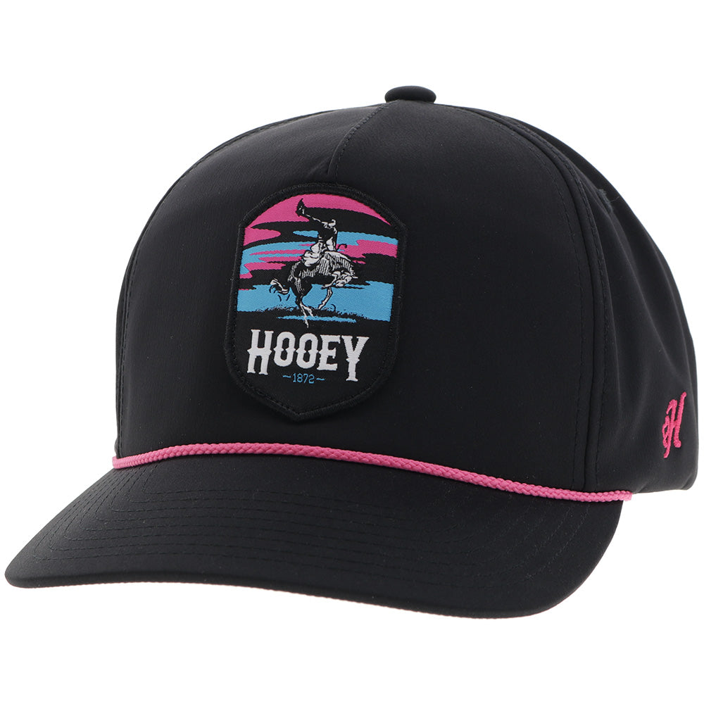 YOUTH "Cheyenne" Hooey Hat Black w/Pink/Blue/Black Patch
