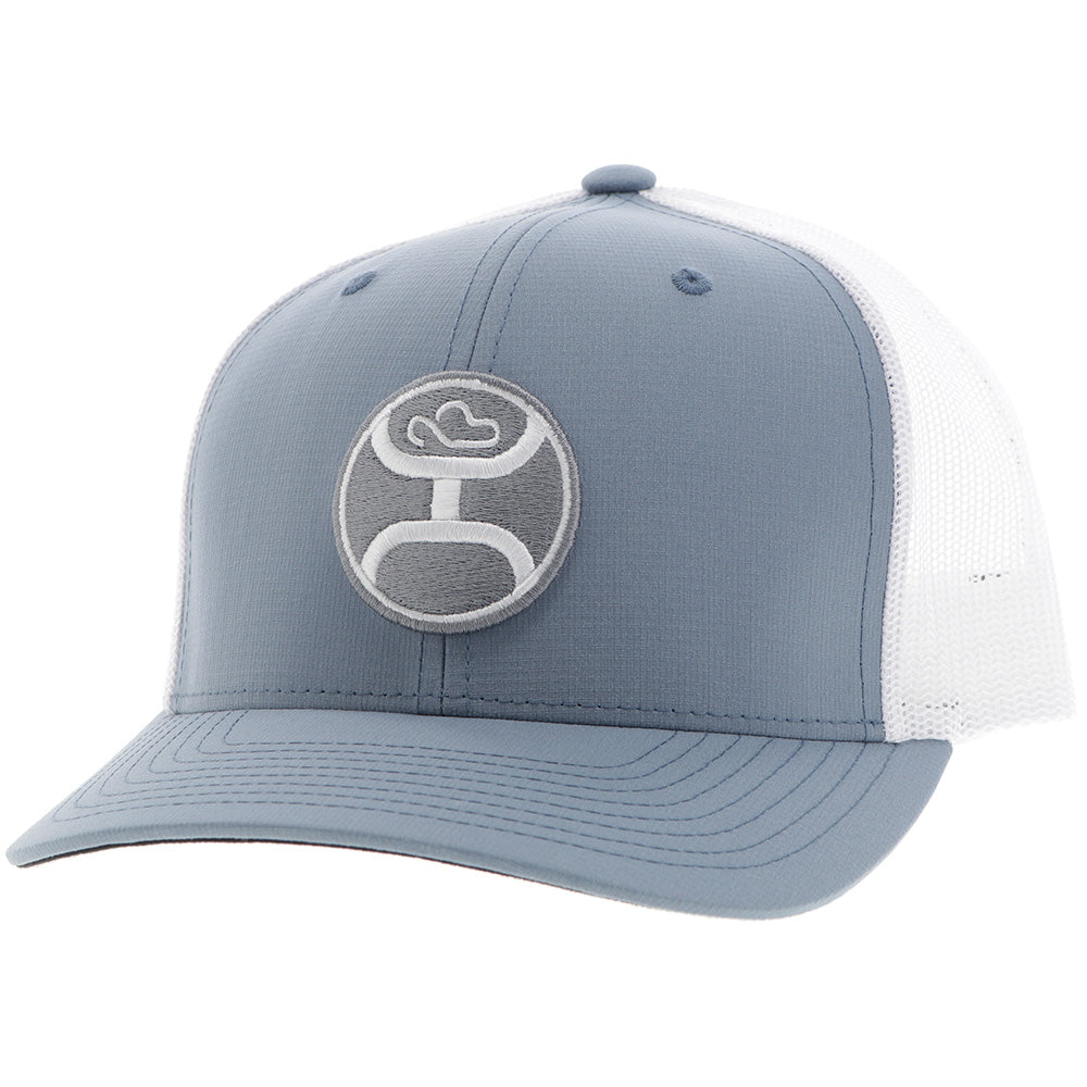 "Primo" Hat Blue/White w/Grey & White Circle Patch