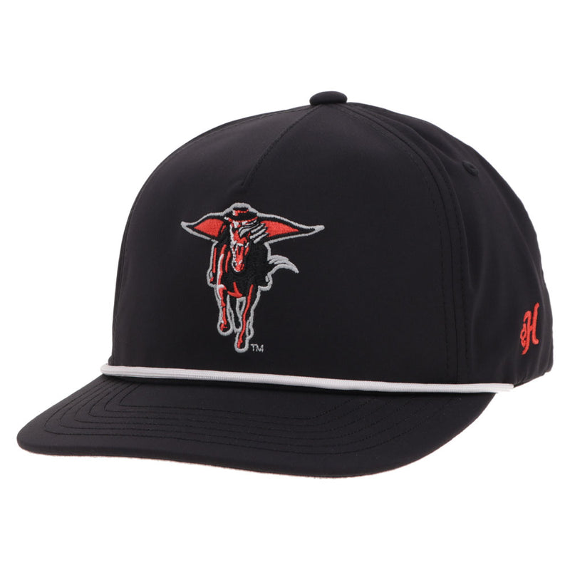 Black Texas Tech Hat White w/ Red & Black Logo | Hooey Team Collections