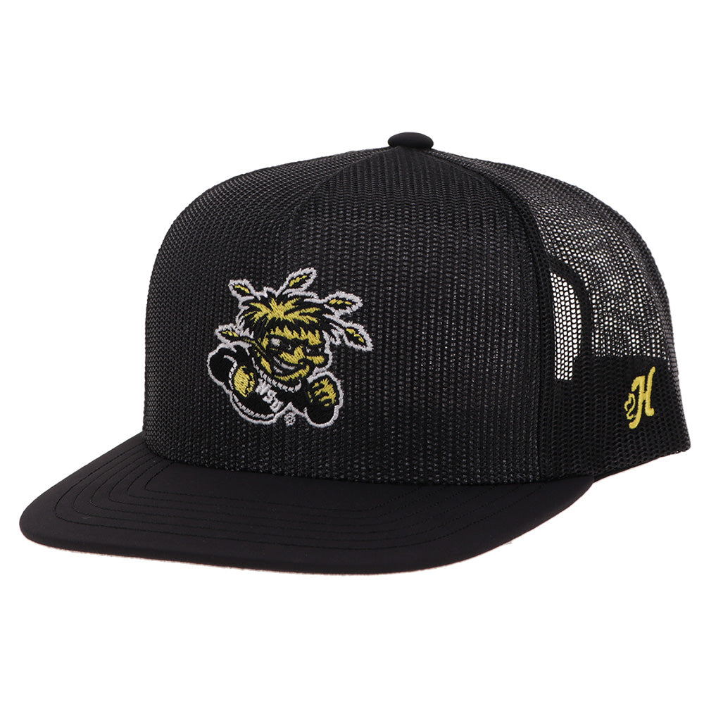"Wichita State University" Hat Black w/Black & Yellow Logo