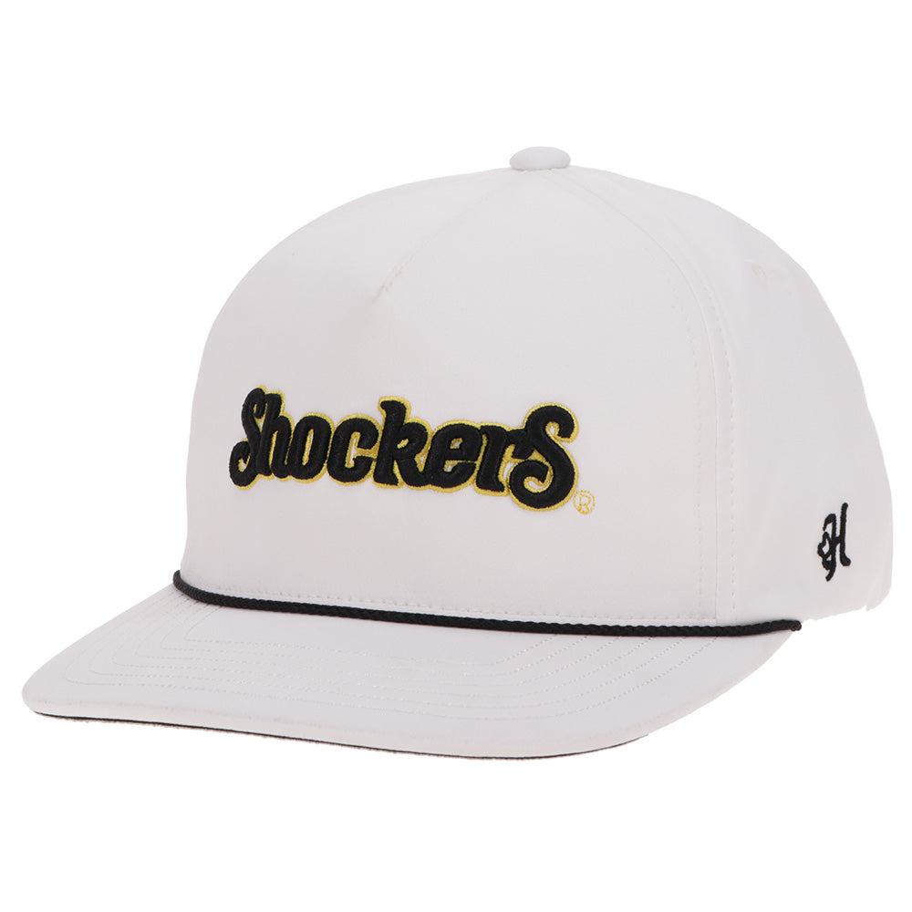 "Wichita State University" Hat White w/Black & Yellow Shockers Logo