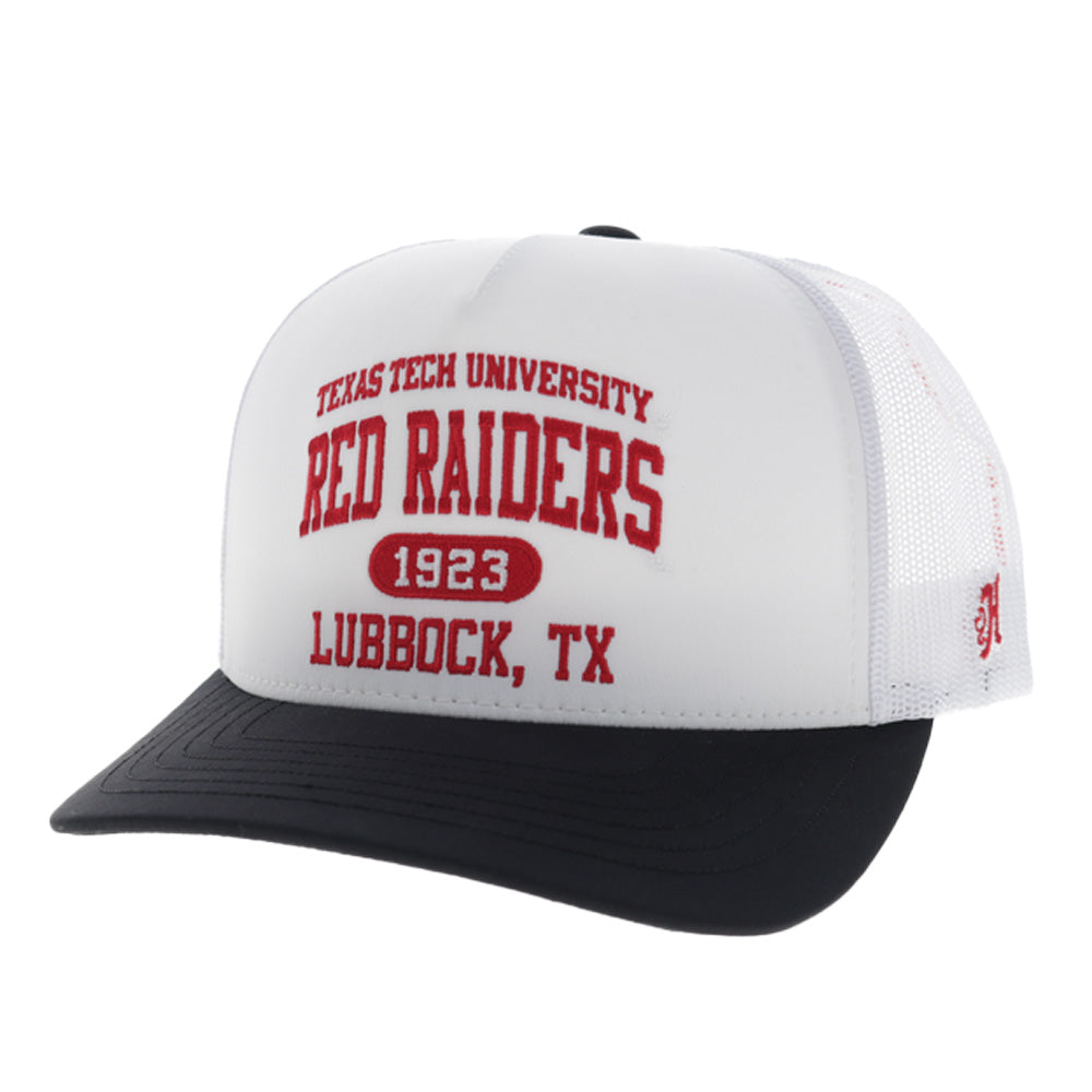 Black Texas Tech Hat White w/ Red & Black Logo | Hooey Team Collections