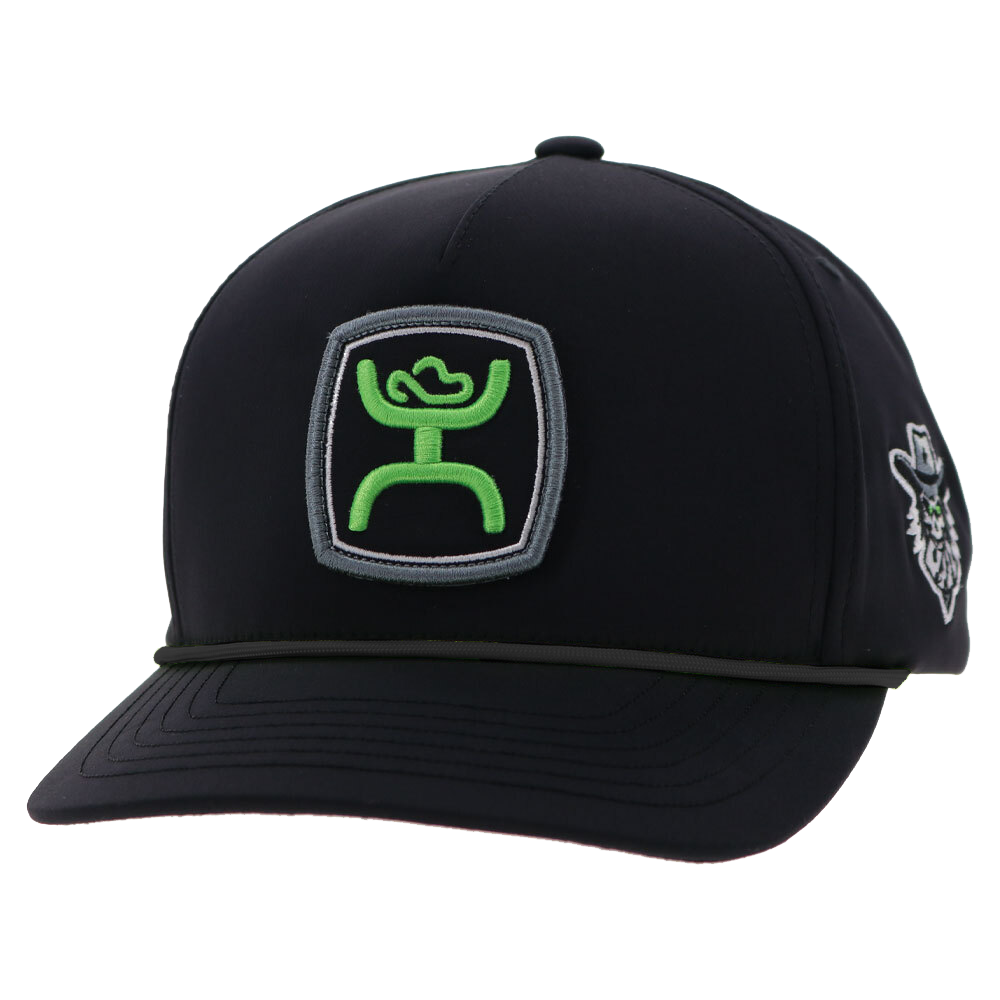 "Austin Gamblers" Black Hat w/White /Neon Green Hooey Logo