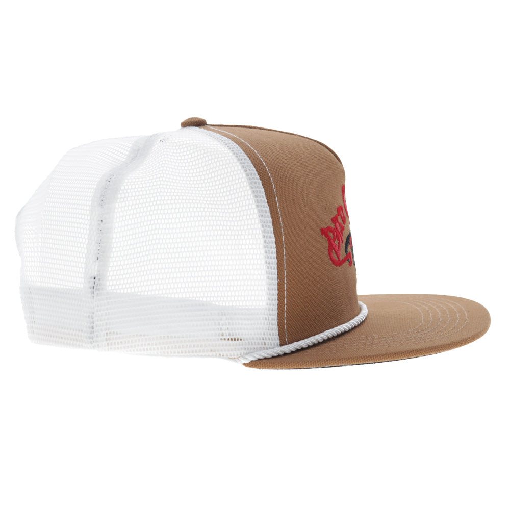 Bad Company Hat Tan & White w/Black & Red Logo