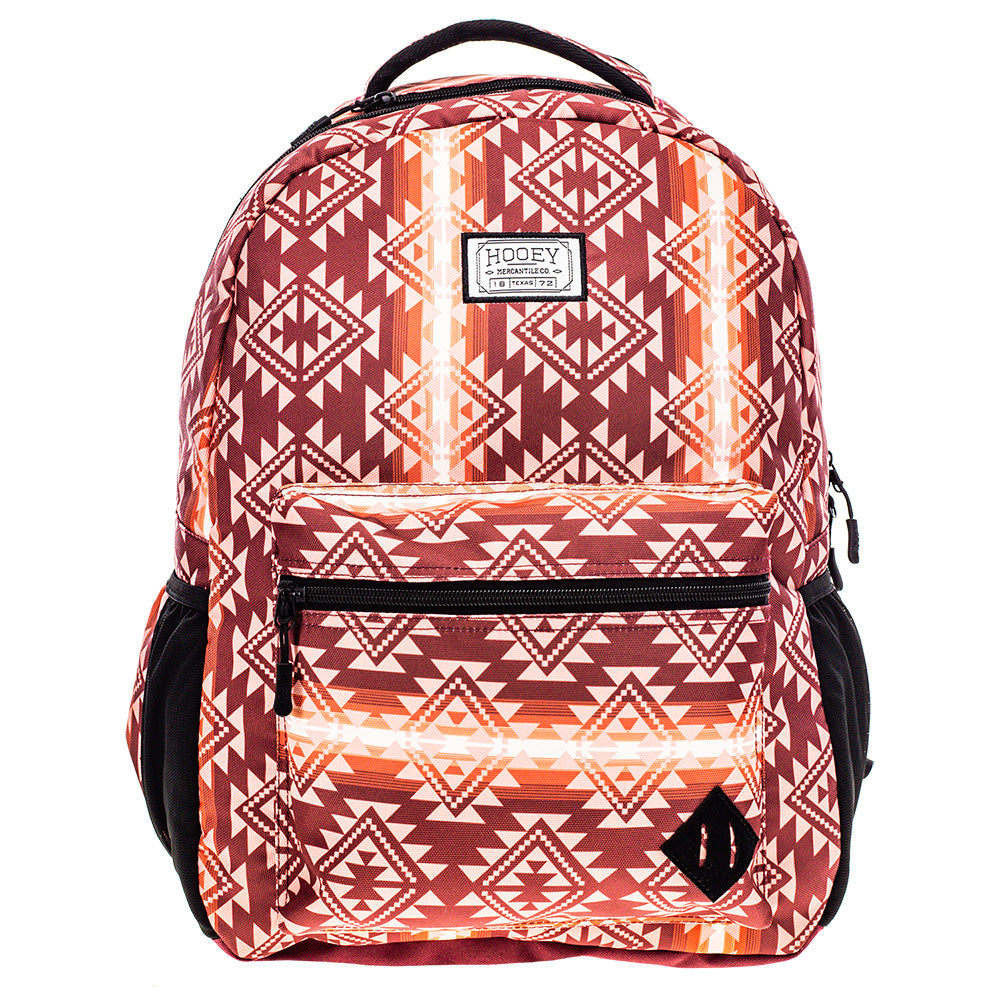 "Recess" Hooey Backpack Maroon/Aztec
