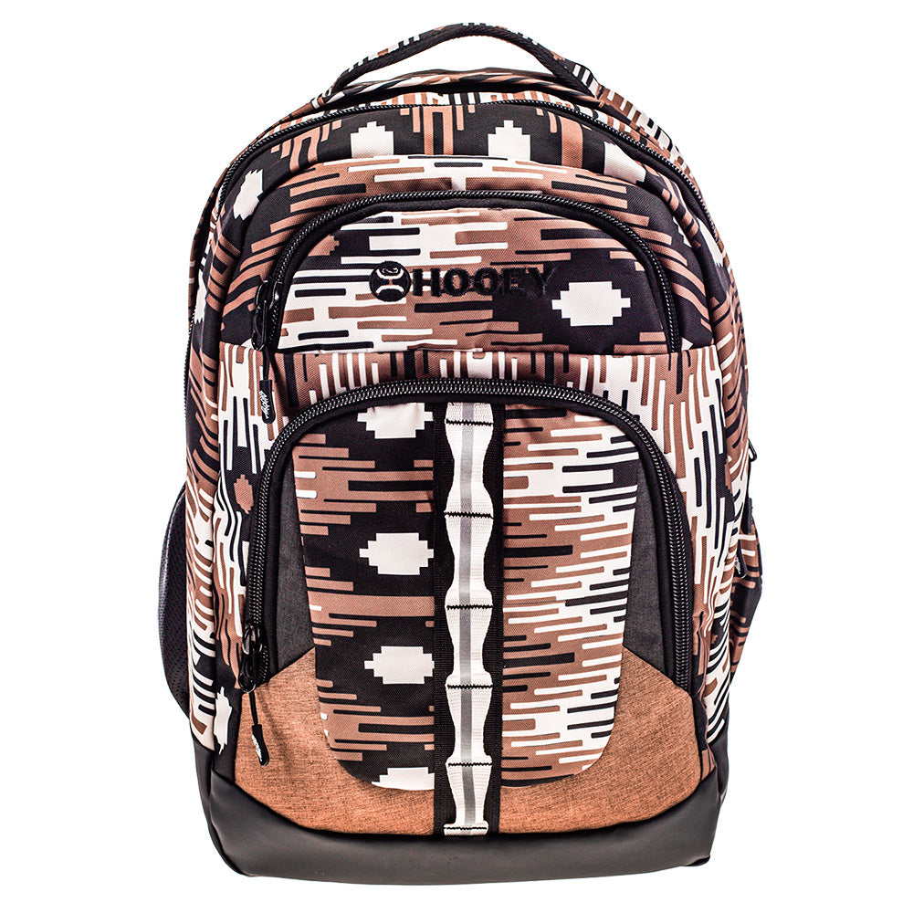 "Ox" Hooey Backpack Tan & Blue w/Aztec