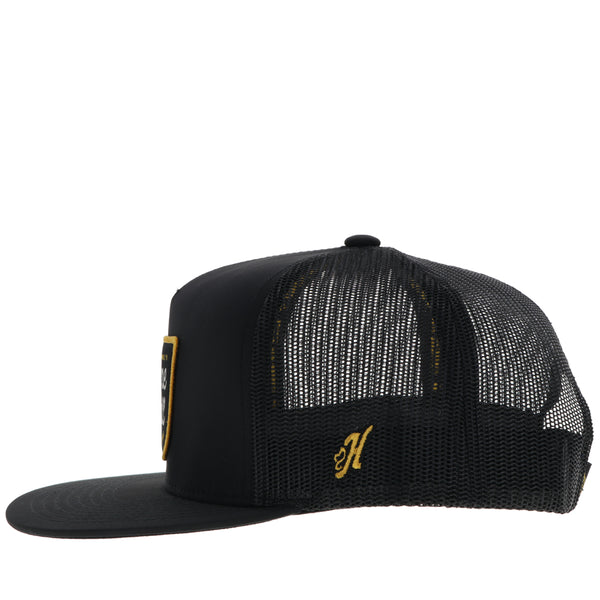 "Gruene Hall" Hat Black w/White & Golden Patch – Hooey