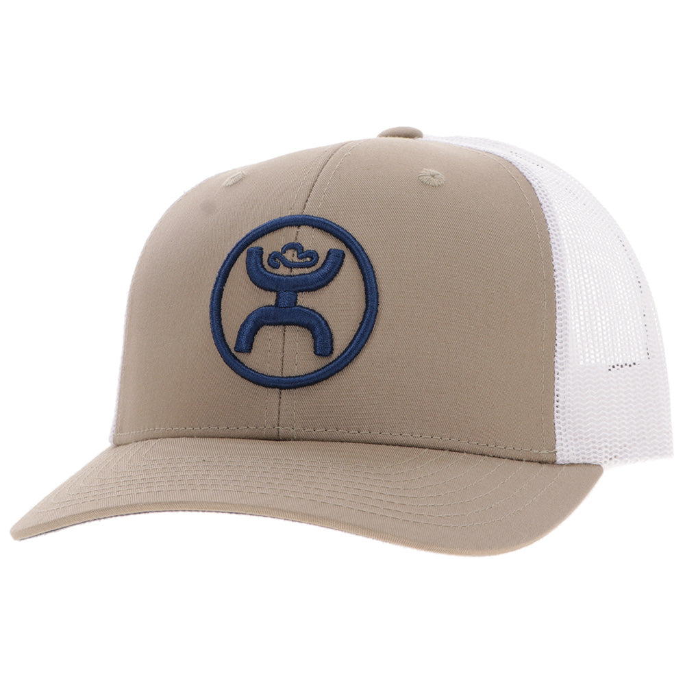 "O-Classic" Hat Tan/White w/Navy Hooey Logo