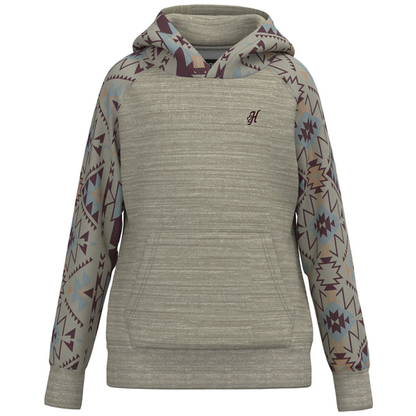 Youth Hooey Girls Hoody Brown w/Aztec