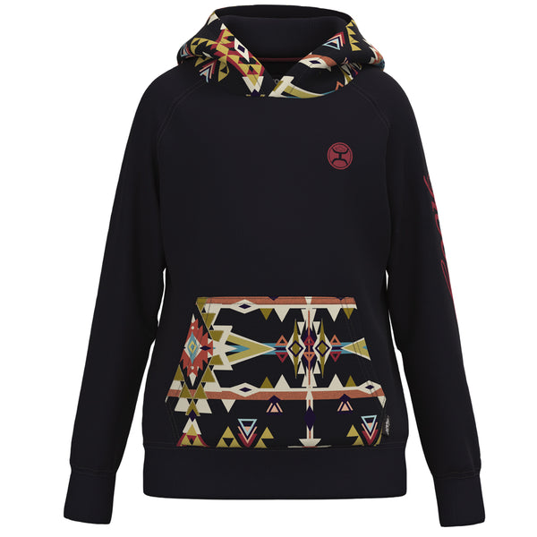 Youth "Summit" Navy/ multi-Aztec Hoody – Hooey