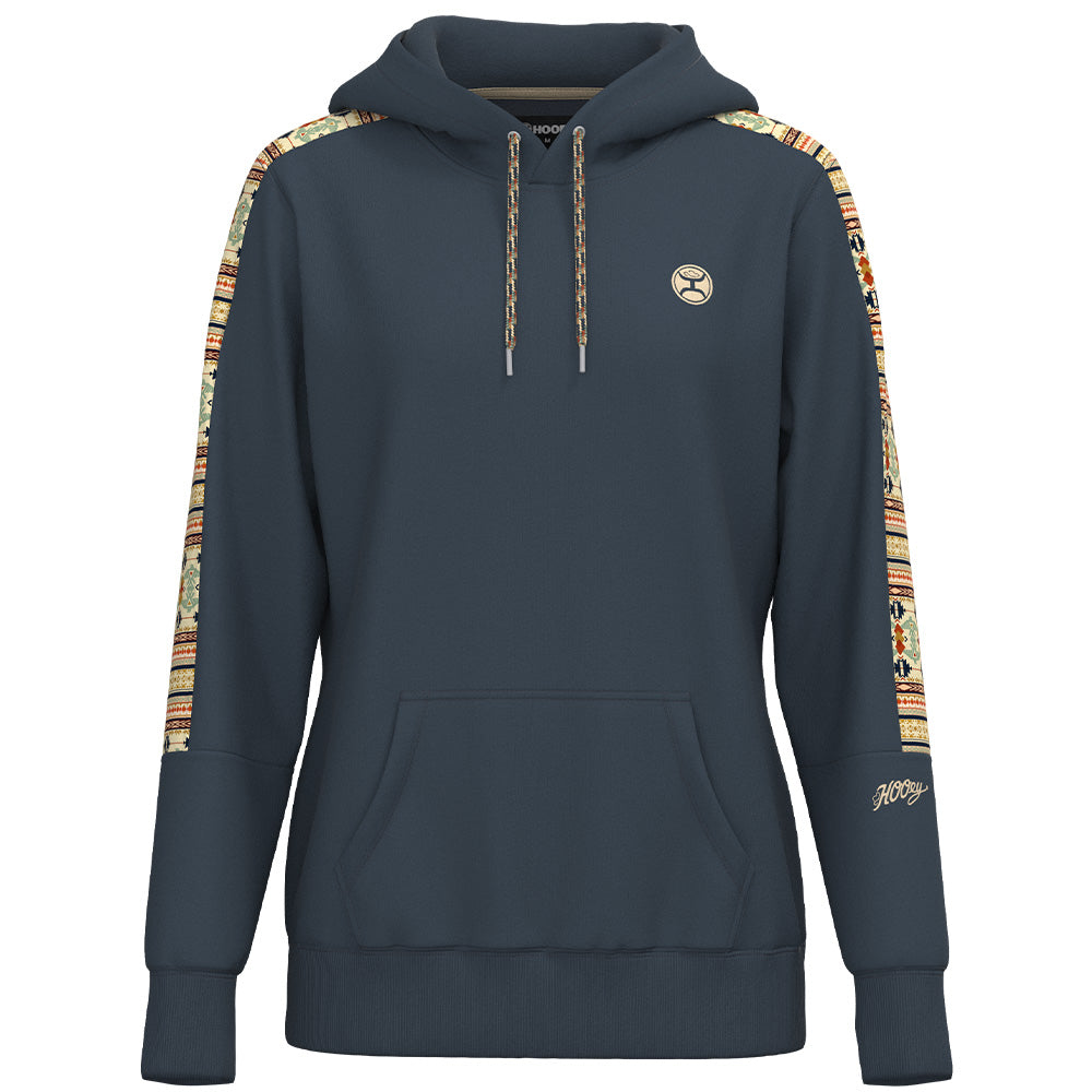 "Canyon" Blue w/Aztec Pattern Hoody