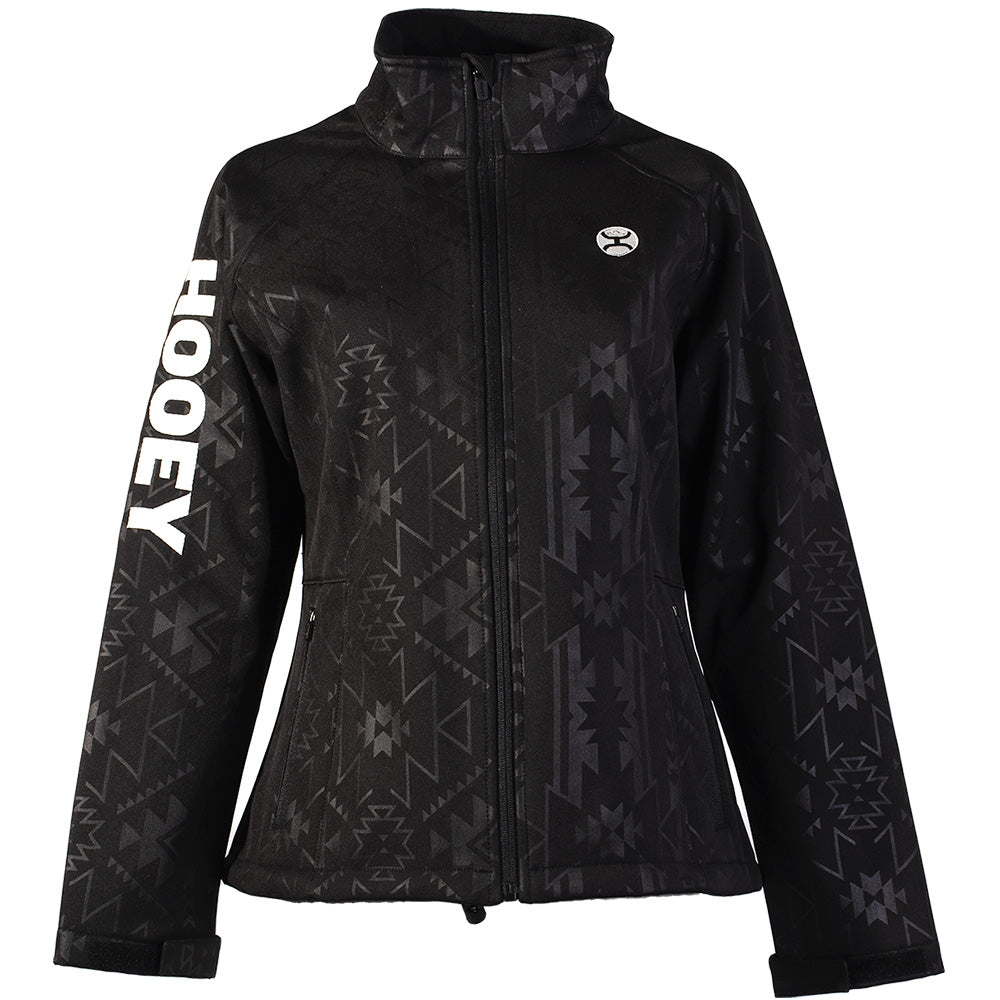 Youth "Girls Softshell Jacket" Black Aztec