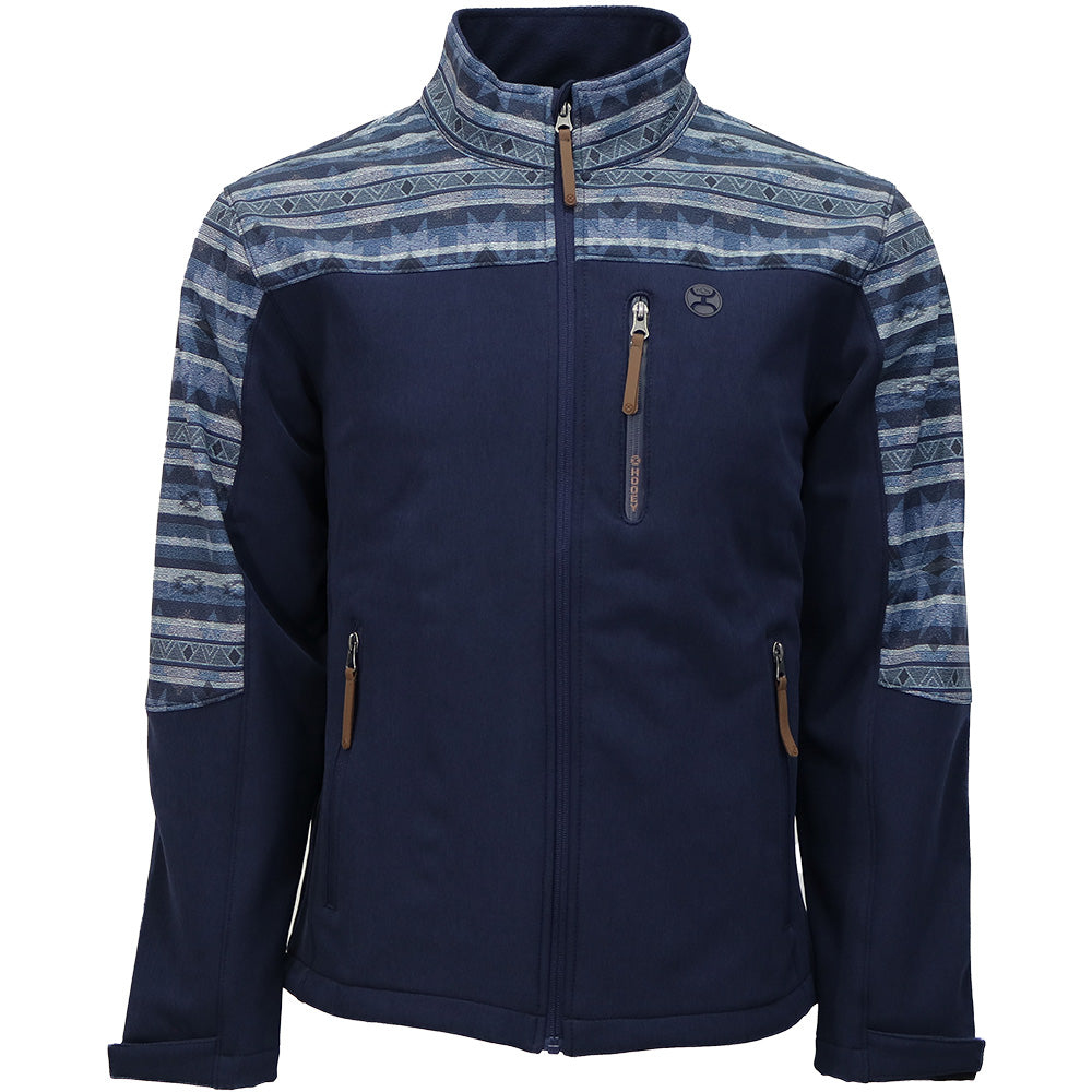 Youth "Jackson" Softshell Jacket Navy w/ Aztec Pattern
