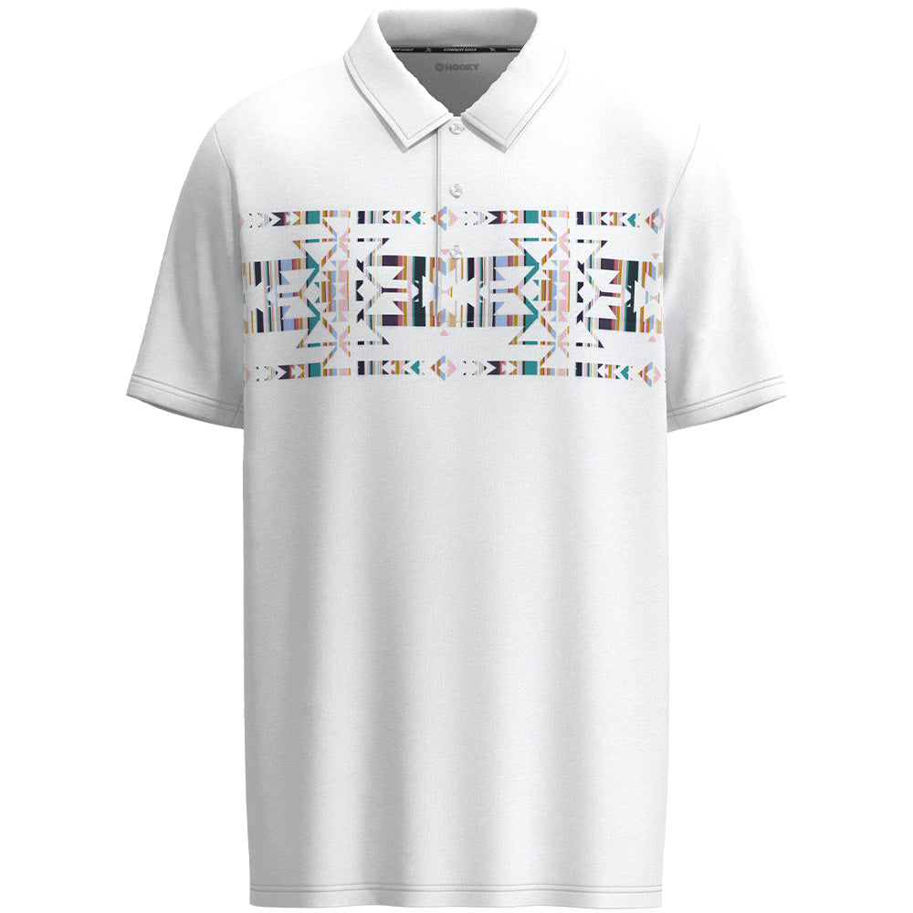 "The Weekender" White/Aztec Polo