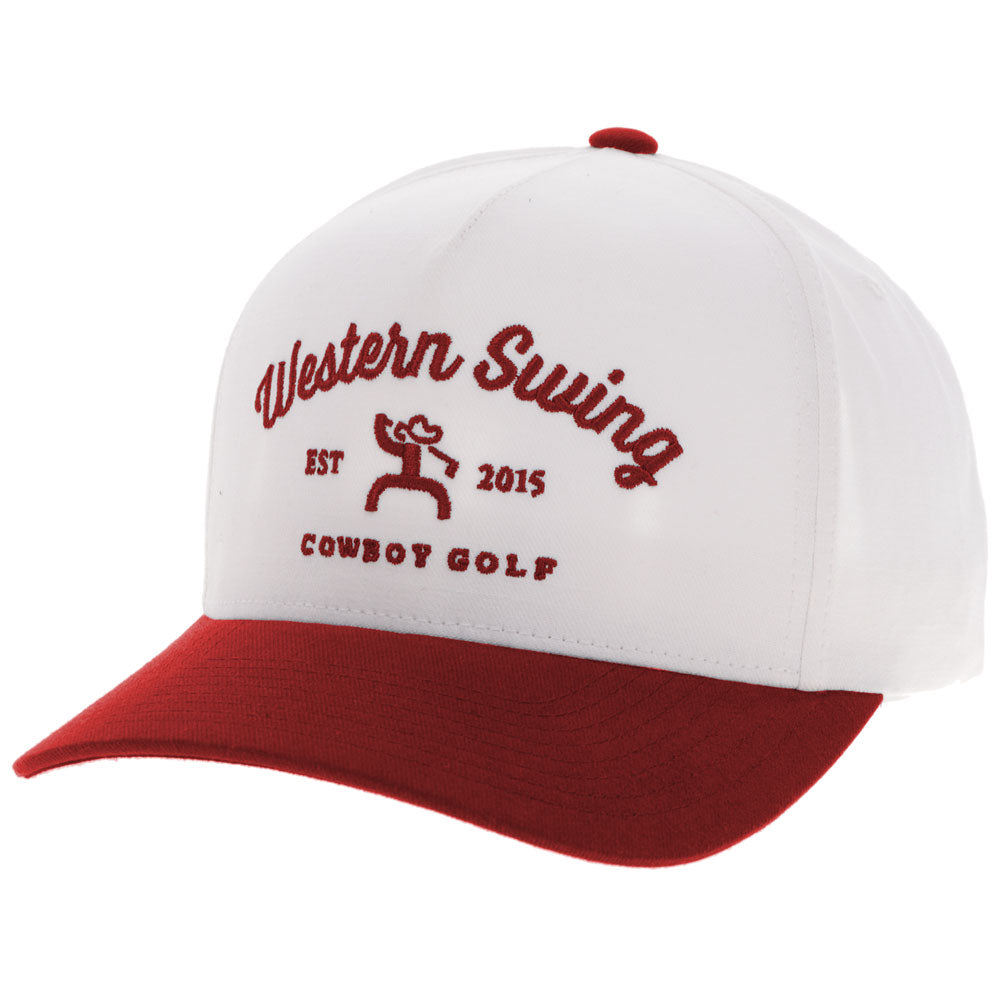 "Western Swing" Hat White w/ Red Embroidery Logo
