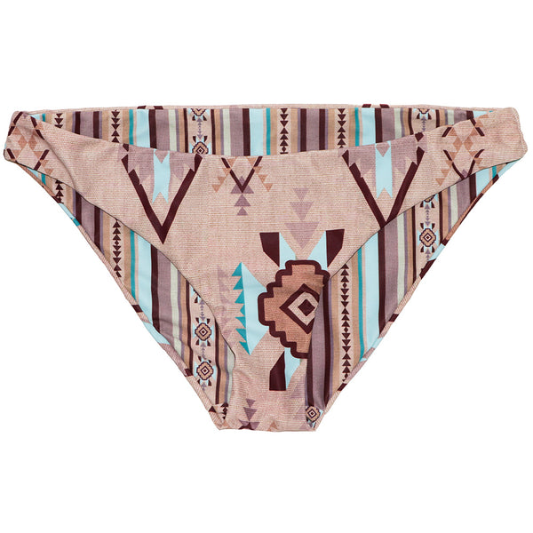"The Rally" Reversible Swimsuit Bottoms Taupe Aztec Stripe