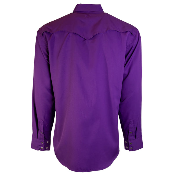 "Sol" Purple Long Sleeve Pearl Snap Shirt