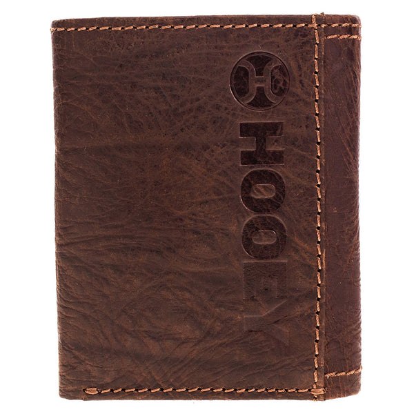 "Texican" Brown/ Texas Flag Inlay Trifold Hooey Wallet