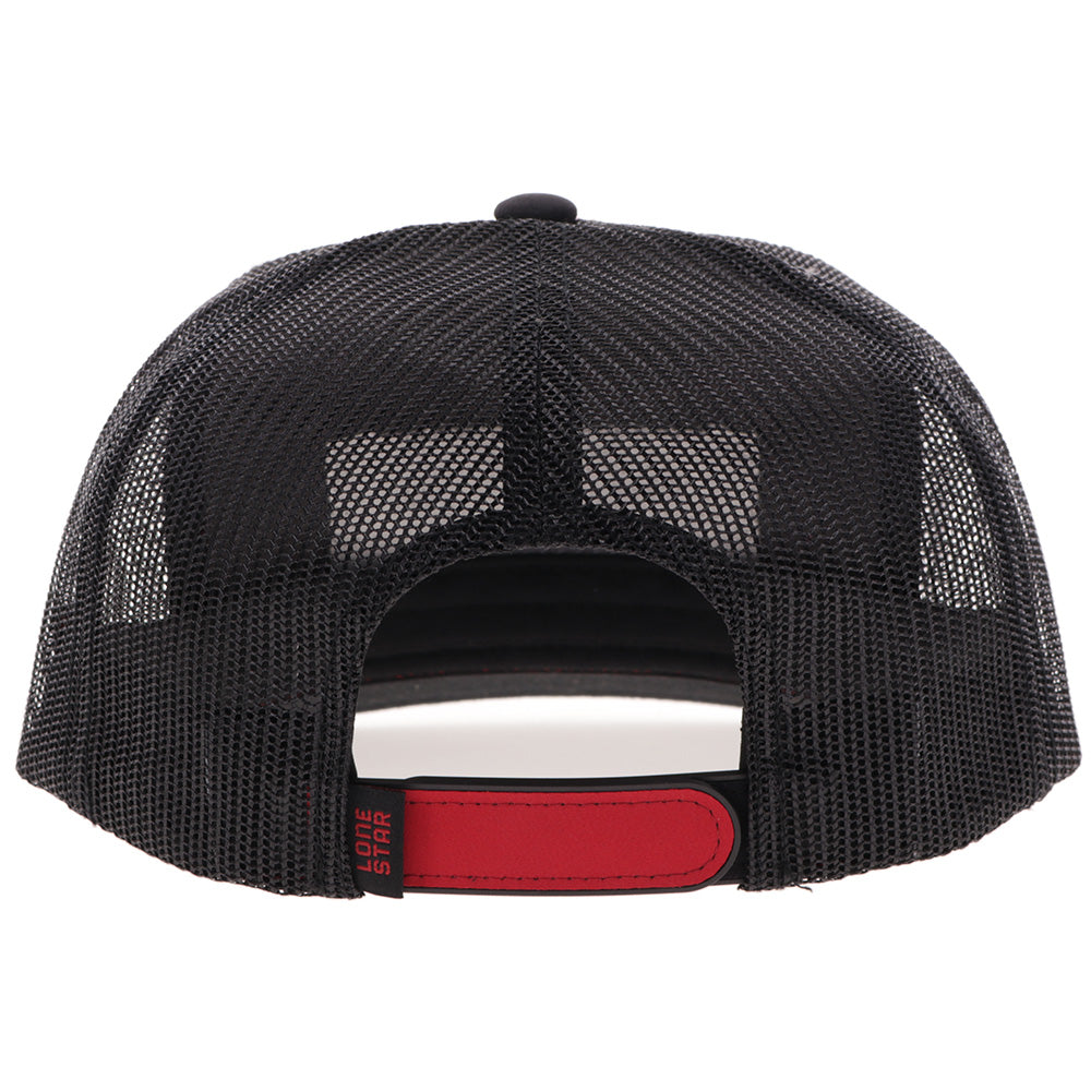 "Lone Star" Hat Red & Black w/Rectangle Patch
