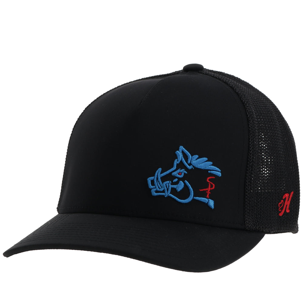 "Sniper Pig" Hat Black w/Blue & Red Logo