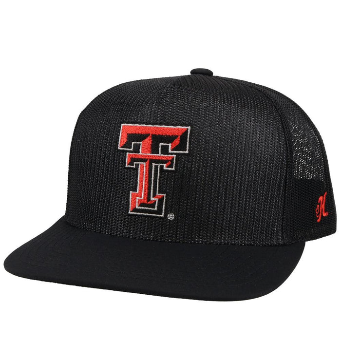 Black Texas Tech Hat w/ Double T Logo | Hooey Red Raiders Collection