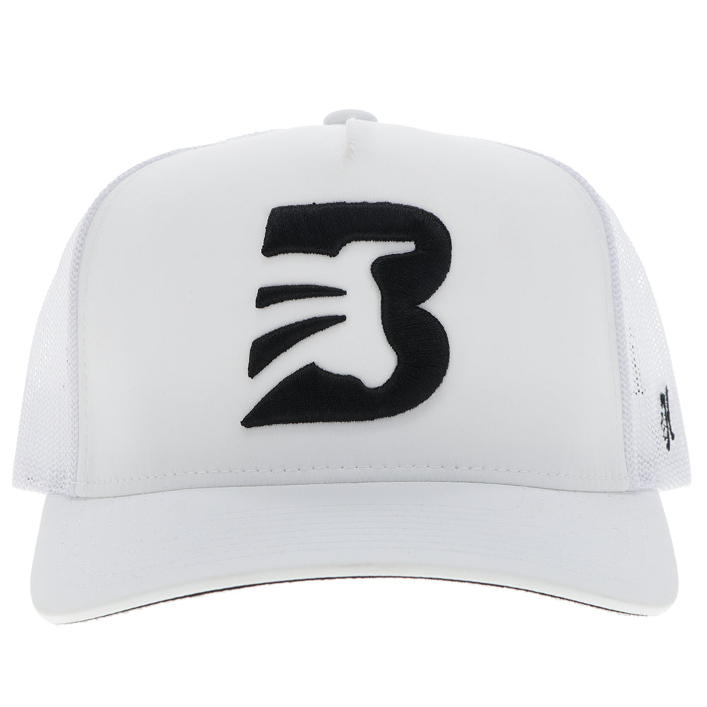 "BFO" White Hat w/Black "B" Logo – Hooey