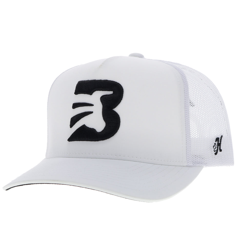 "BFO" White Hat w/Black "B" Logo – Hooey