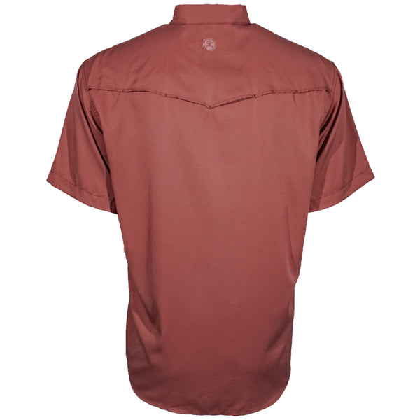 "Sol" Marsala Short Sleeve Pearl Snap Shirt – Hooey