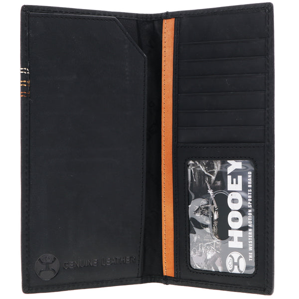 "Ranger" Rodeo Hooey Wallet Embroidered Black Leather