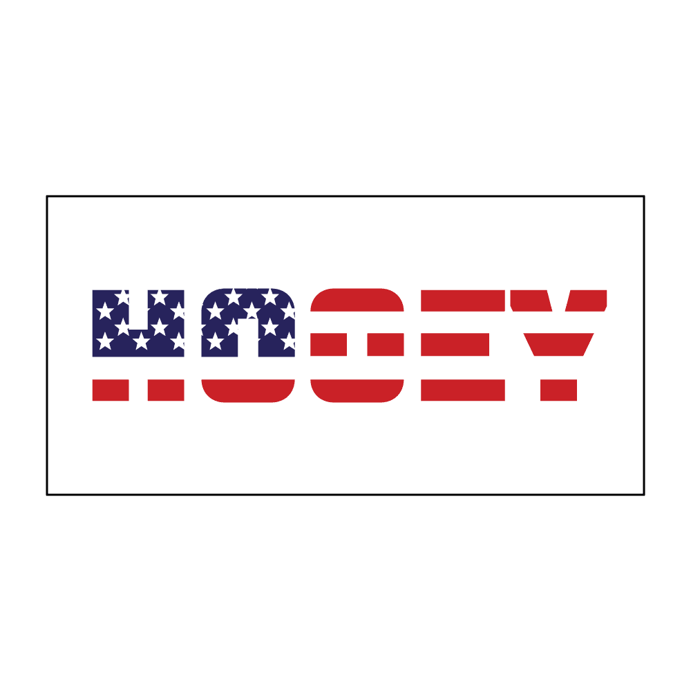 Hooey Red/White/Blue Sticker
